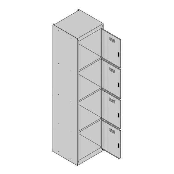 Rexel Locker, 180x37.5x46 cm, 4 Door, Grey - Office Supplies | Duba ...