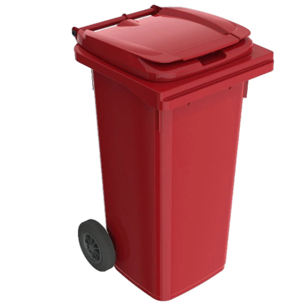 Mobile Garbage Bin, 120 litres, Red - Office Supplies | Dubai ...