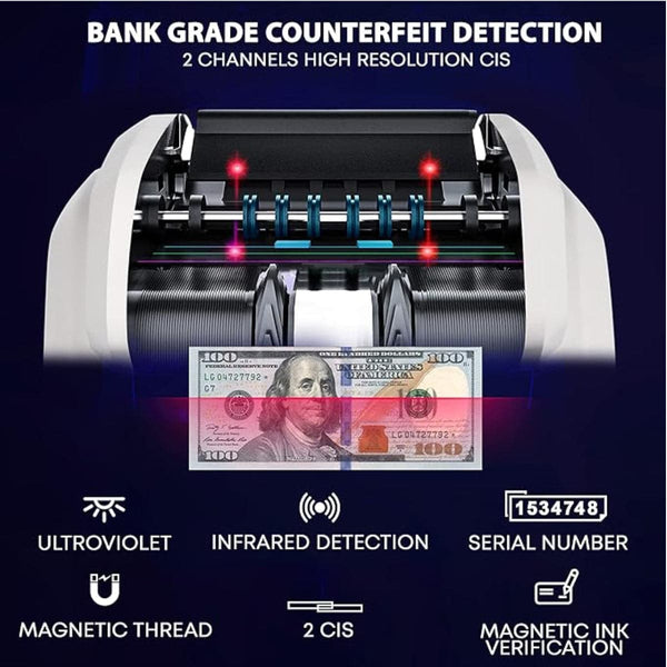 Ribao BCS-160 Two-Pocket Mixed Denomination Money Counting Machine ...