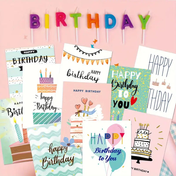 Mini Happy Birthday Card with Envelope 10 x 7.5cm, Assorted Designs, p ...