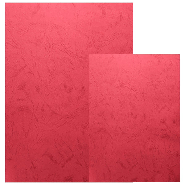 Deluxe Embossed Leather Board Binding Cover, 100/pack, Red - Office One LLC
