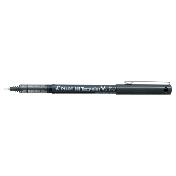 Pilot V5 Hi-Tecpoint BX-V5 Roller Ball Pen, 0.5mm, Black - Office S ...