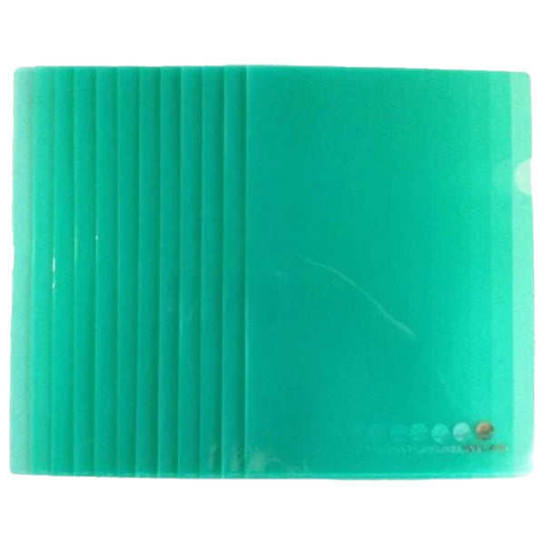 Atlas Clear L Folder A4, 12/pack, Green - Office Supplies | Dubai ...