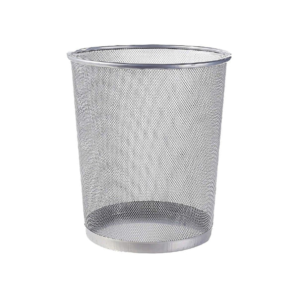 Partner Metal Mesh Waste Bin, Silver - Office Supplies | Dub ...