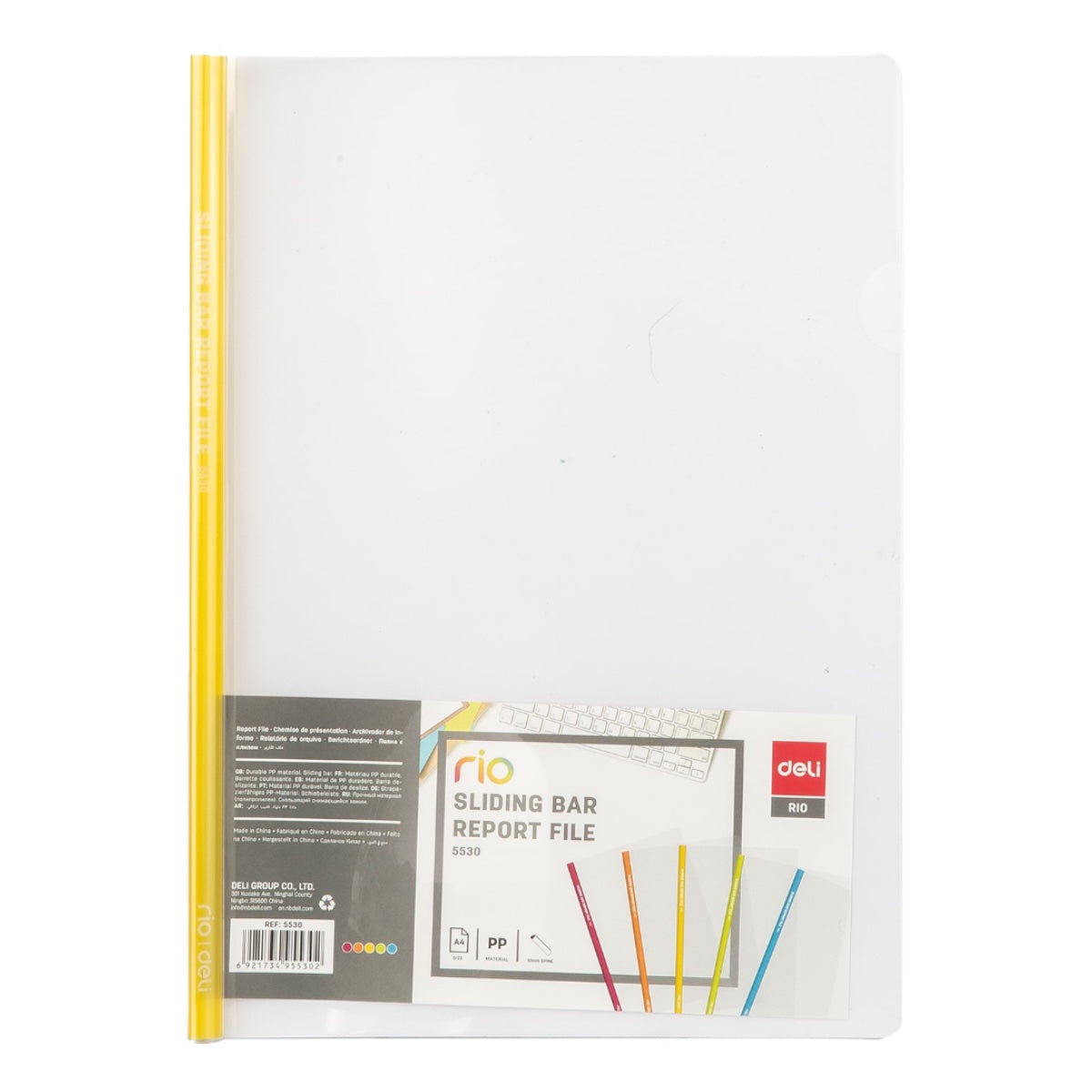 deli Spine Bars with Transparent Cover Sheets A4, 5/pack, Assorted ...
