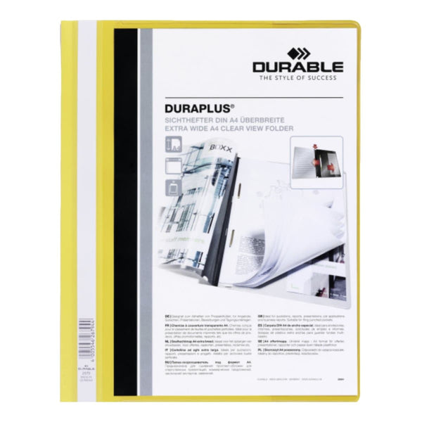 Durable DURAPLUS Presentation Folder with cover pocket, A4, Yellow ...
