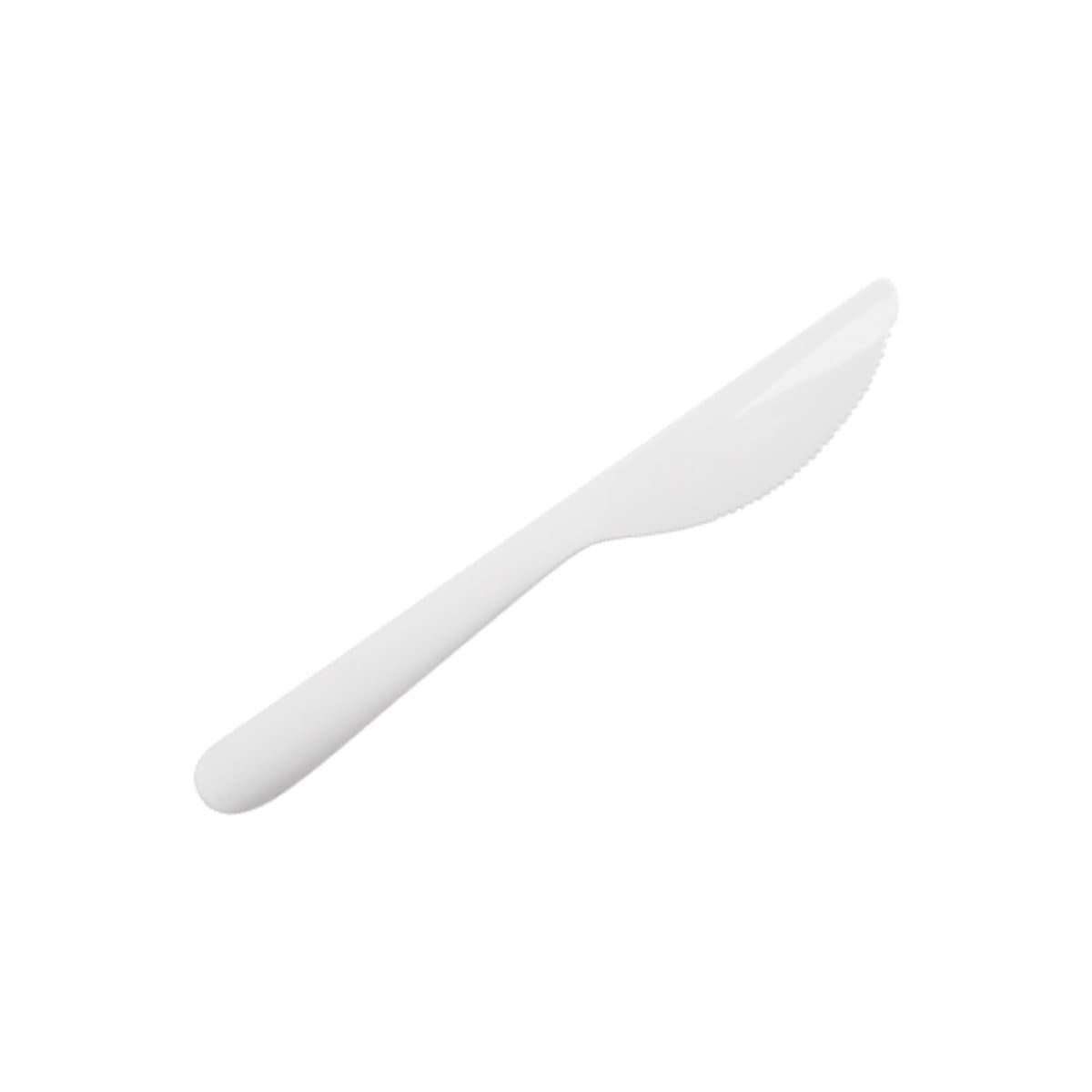 Falconpack Premium Plastic Knife, medium, 25/pack, White - Office One LLC