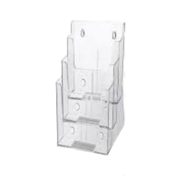 Acrylic Brochure Holder Table/Wall Mount, 3 Tier, DL 100 x 210 mm ...