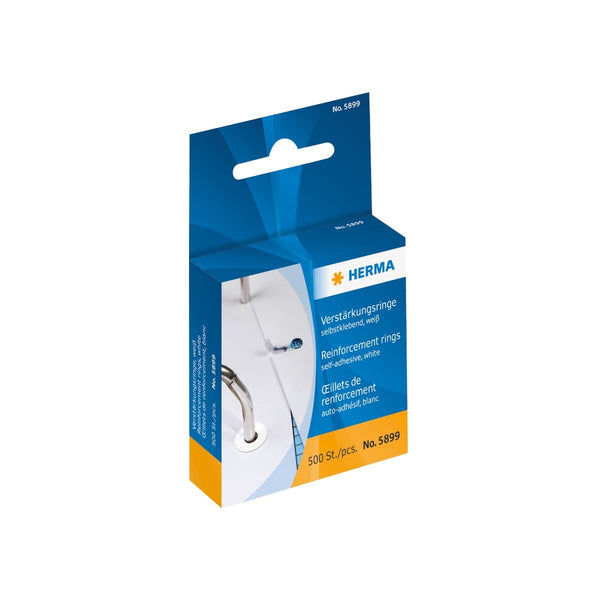 Herma Self Adhesive Reinforcement Rings, 12mm Diameter, 500/box, Wh ...