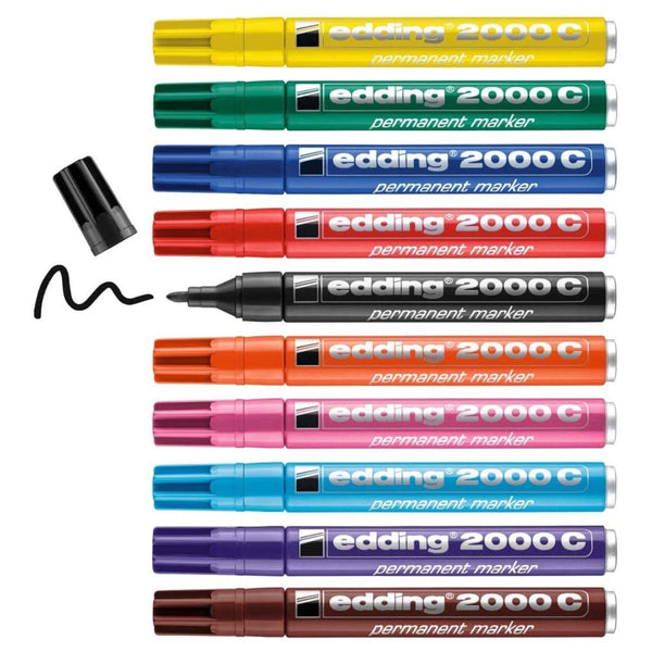 edding 2000C Permanent Marker Set, 1.5-3mm Bullet Tip, 4/pack - Off ...