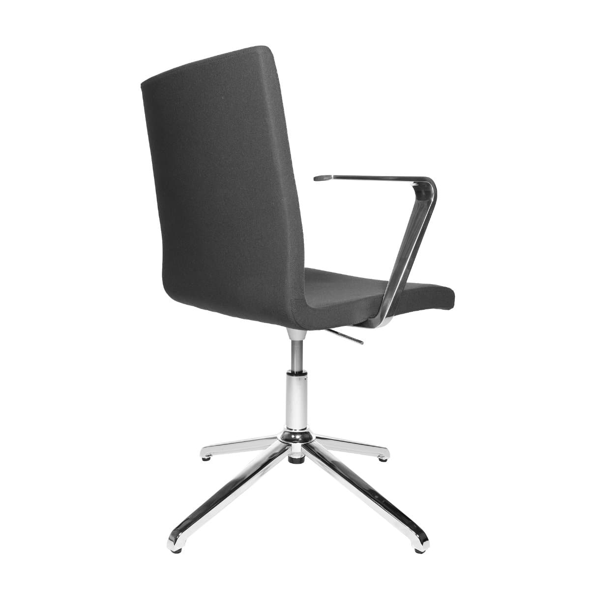 Topstar CUBE Swivel Visitor Meeting Chair with armrests, Fabric Ant ...