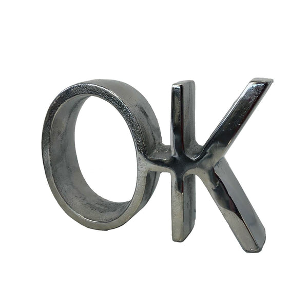 Deco OK Symbol, 19 x 12 x 4 cm, Aluminum Nickel Plated - Office Sup ...
