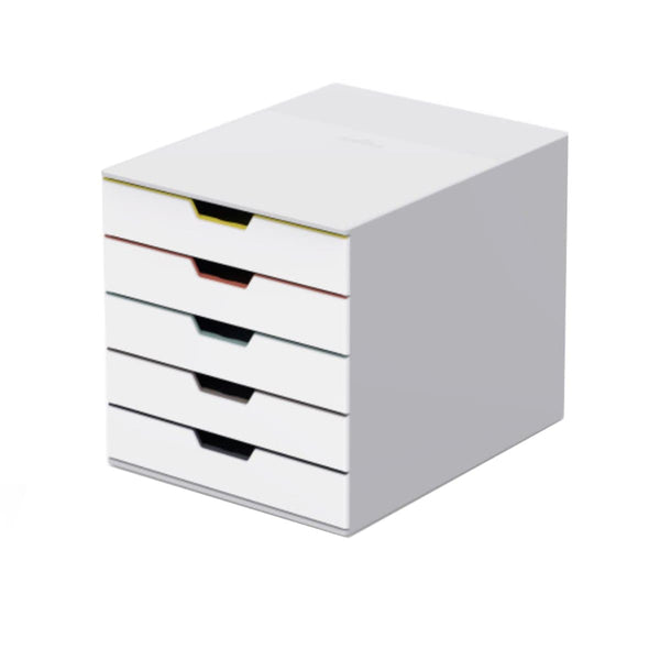 Durable Varicolor MIX 5 - File Cabinet with 5 Colourful Drawers, White ...