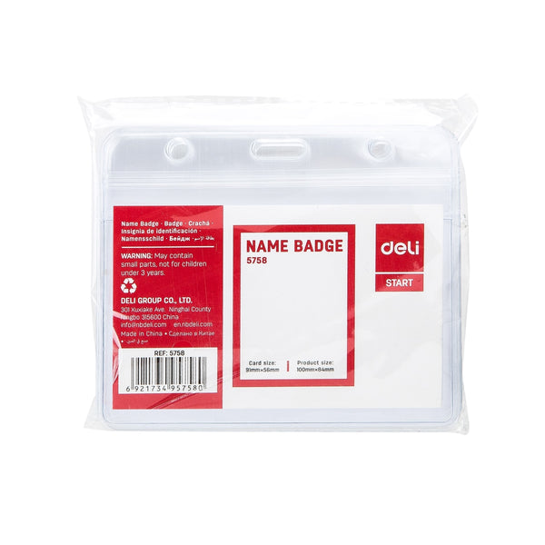 deli 5758 Soft PVC ID Pass Holder, Waterproof, 10/pack - Office ...