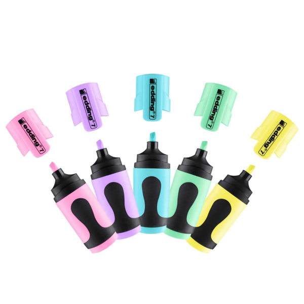 edding 7 Mini Pastel Highlighter Display, Assorted Colors, 100/pieces ...