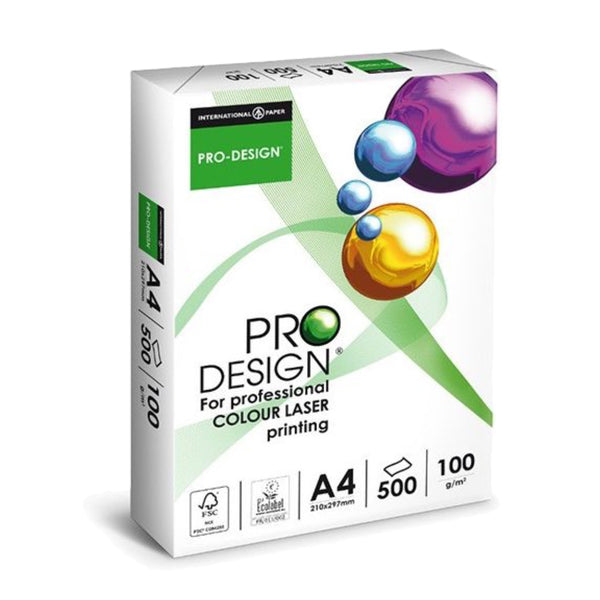 PRO-DESIGN Premium Paper A4, 100gsm, 500sheets/pack, White - Office ...