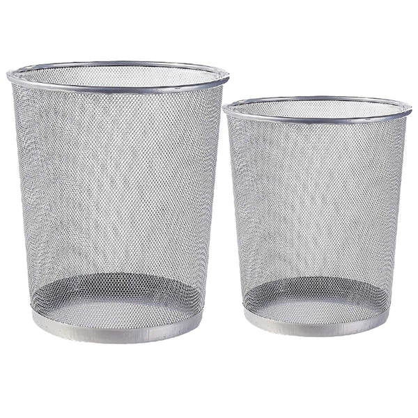 Partner Metal Mesh Waste Bin, Silver - Office Supplies | Dub ...