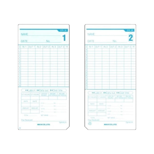 Max ER-M Time Card, 100/pack - Office Supplies | Dubai, Abu Dhabi ...