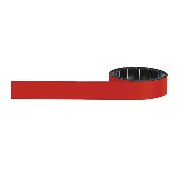Magnetoplan Magnetic Strips, different sizes, Red - Office One LLC