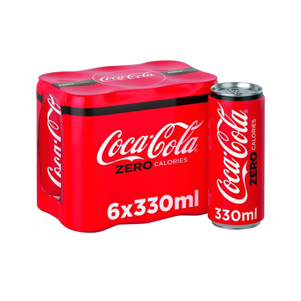 Coca-Cola Zero Can 330ml, 6/pack - Office One LLC