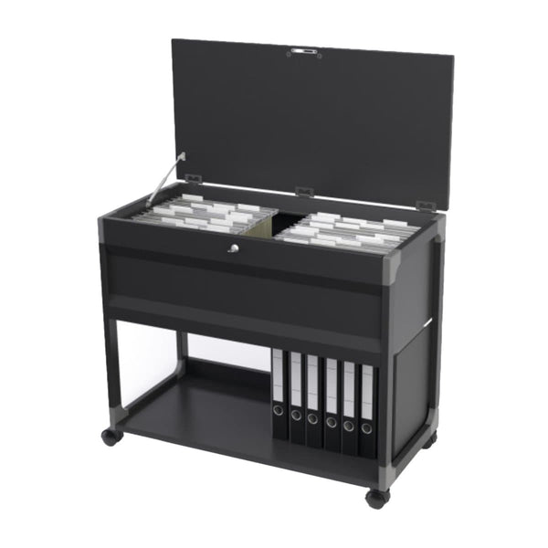 Durable Suspension File Trolley 100 Top, Black - Office Supplies ...